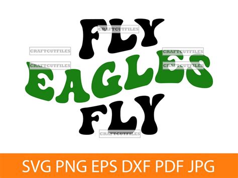 Fly Eagles Fly Svg Png Dxf Fly Eagles Fly Clipart Fly Eagles Fly Files For Cricut Fly Eagles