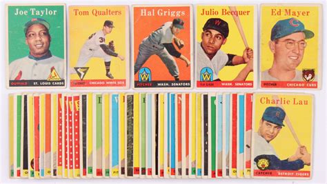 Lot Of 43 1958 Topps Baseball Cards With 451 Joe Taylor Rc 453 Tom