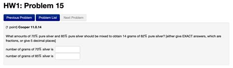 Solved HW1 Problem 15 Previous Problem Problem List Next Chegg Com