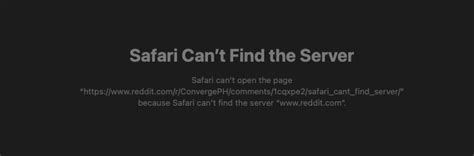 Safari Cant Find Server R Convergeph