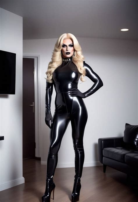Drag Queen In Black Latex 012 By Patycd On Deviantart