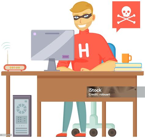 Hacker Attack Hacker Breaks Into Computer Cyber Attacker Cracker Trying