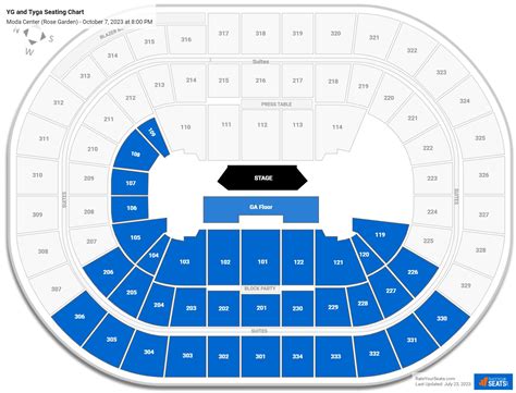 Moda Center Seating Chart Concert Cabinets Matttroy