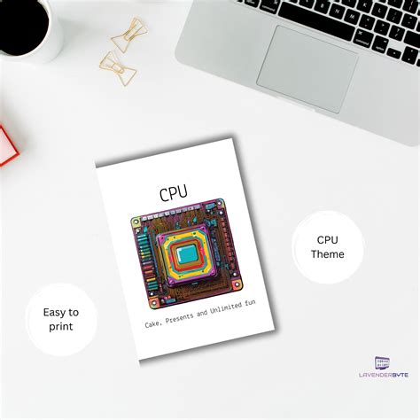 Printable Cpu Birthday Card Happy Birthday Cards For Download Geeky Computer Science It Nerd