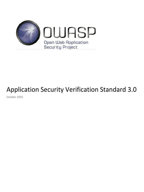 Owasp Application Security Verification Standard3 0 Pdf Password Authentication