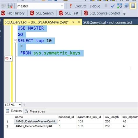 Do I Have A Database Master Key In A Database Sqlnewblogger Voice Of The Dba