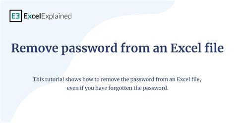 Remove Password From Excel Easy Methods To Unlock Your Workbooks
