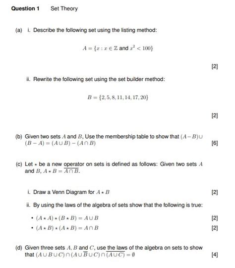 Solved Question Set Theory A I Describe The Following Chegg Com