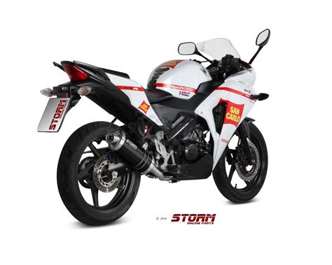 Výfuk Kompletní 1x1 Storm Oval 74 H 060 Lx1b Černá Ocel Honda Cbr 125 R