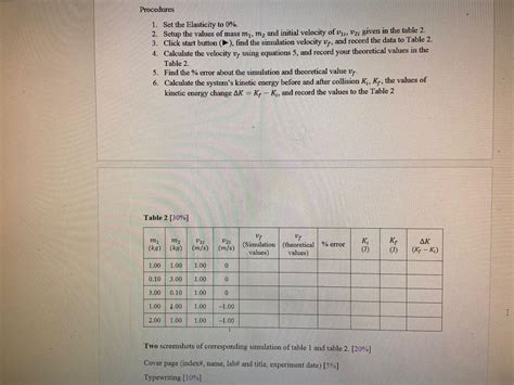 Simulation One Dimensional Elastic Collision Chegg