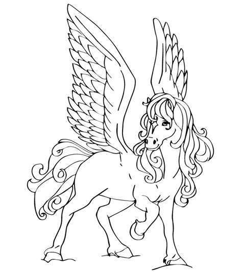 Realistic Pegasus Coloring Pages