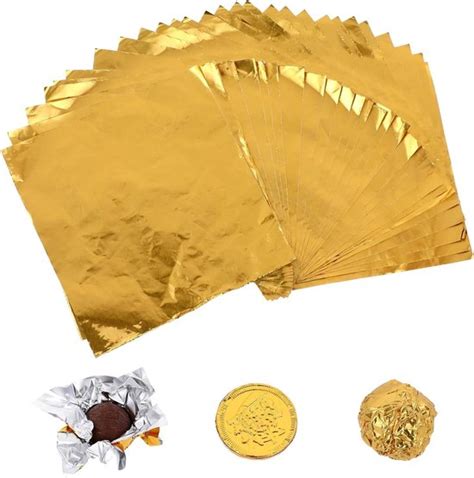 Allecto Plus Goudfolie Papieren Wrappers 100 Stuks 10 X 10 Cm