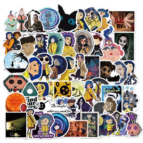 50pcs Coraline 2 Stickers Au Sticker World