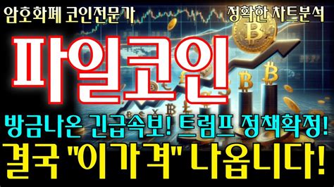 파일코인 전망 긴급속보 결국 이가격 나옵니다 바로 확인하세요 파일코인 파일코인전망파일코인호재 Youtube