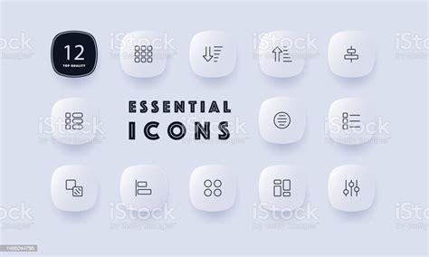 앱 메뉴 세트 아이콘입니다 응용 프로그램 목록 설정 타일 조정 제어 전화 컴퓨터 구성 기술 개념 신형성 비즈니스 및 광고에 대한