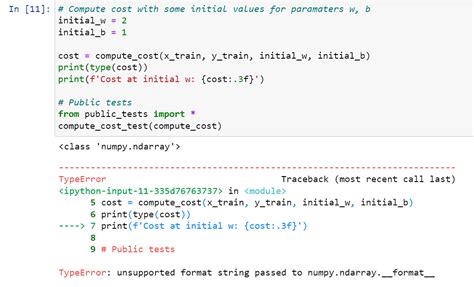 Error In Lab Practice Week 2 Supervised Ml Regression And