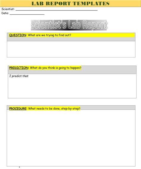 Word Lab Report Template Excel Word Template Word Lab Report Template Excel Word Template