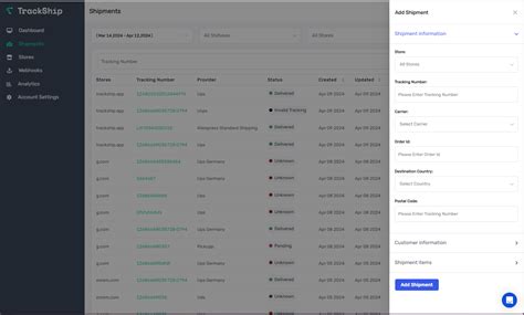 Add Shipment Manually Trackship Docs