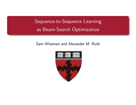 Ppt Sequence To Sequence Learning As Beam Search Optimization Sam Powerpoint Presentation