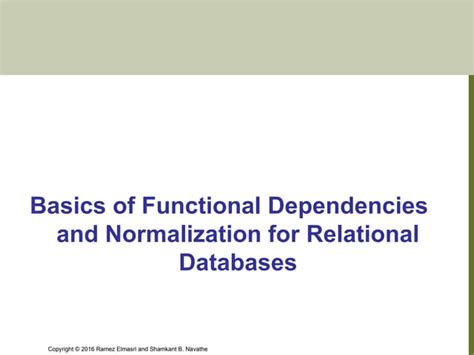 Normalisation 2 1 1 Normalization In Database Management System 1 Ppt