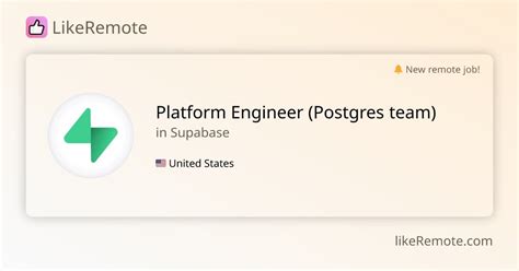 📩 platform engineer postgres team at 🏢 supabase 📍remote job in 🇺🇸