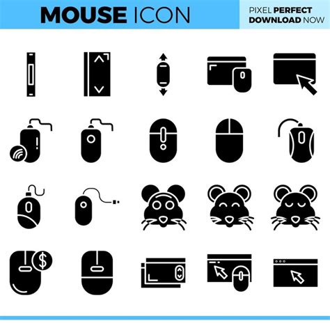 Premium Vector Vector Mouse Icon Set