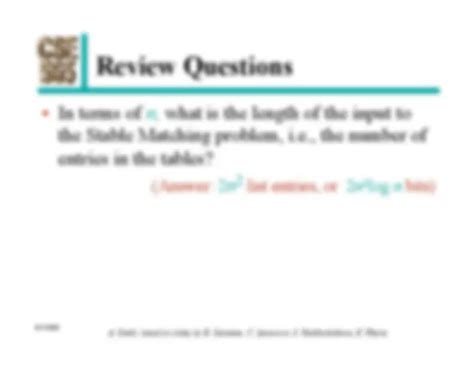 Stable Matching Asymptotic Notation Algorithm Design And Analysis