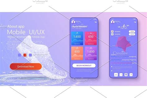 Different UI UX GUI Screens Interface Design Web Icons Wireframe