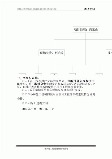 中国电力科学研究院高压杆塔试验基地塔材库房工程砼施工方案 施工试验施工方案 土木在线