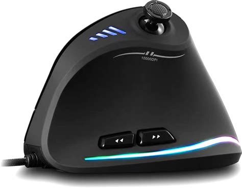 Xanhoy Vertical Gaming Mouse Corded Ergonomic Mouse Joystick Programmable Gaming Mouse 10000dpi