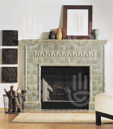 Купить изразцы для камина «Форест светло-зеленый»