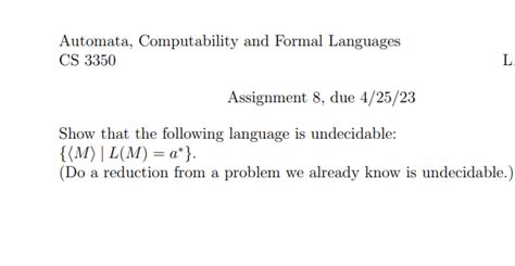 Solved Automata Computability And Formal Languages Cs3350