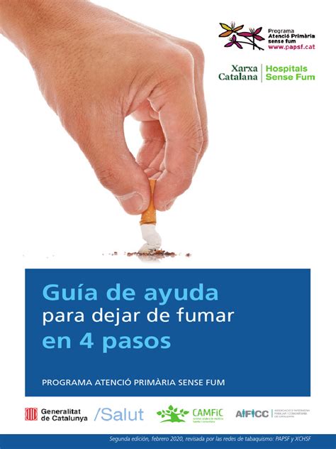 Guía De Ayuda Para Dejar De Fumar En Cuatro Pasos Autor Hospitals Sense