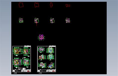 109 【江苏】三层框架结构新农村独栋别墅建筑设计施工图 Autocad 14 模型图纸下载 懒石网