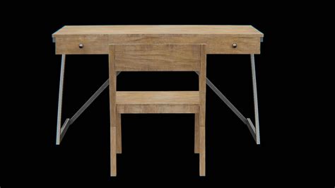 학습 테이블 및 의자 세트 3d 모델 6 3ds Unknown Blend Dae Fbx Gltf Free3d