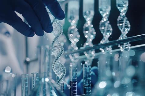 Premium Photo Scientist Conducting Dna Experiments In Modern Laboratory