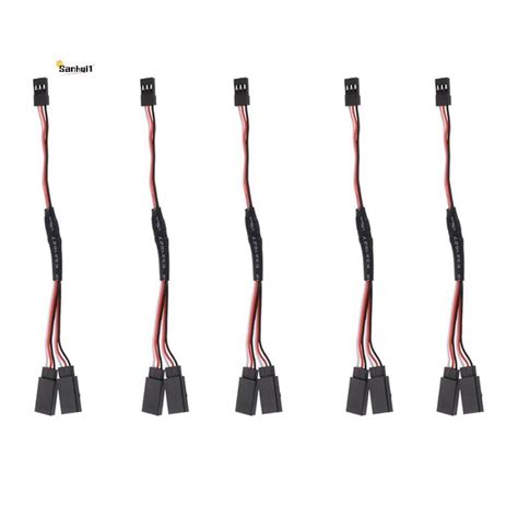 5 ชิ้น ล็อต Rc Servo Y สายไฟสายไฟตะกั่วสําหรับ Jr Futaba Rc Servo Rc เครื่องบินเฮลิคอปเตอร์รถ