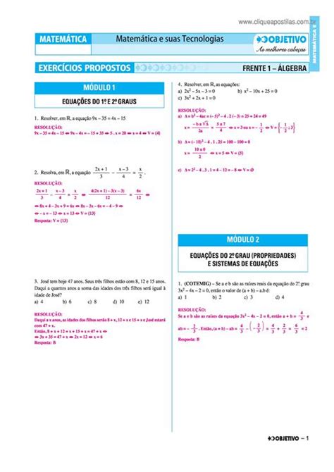 Clique Apostilas Apostilas De Matemática