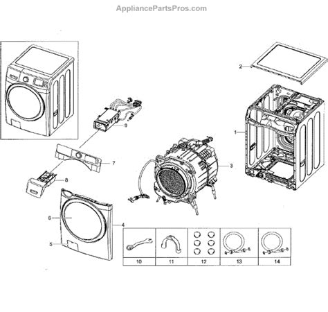 Parts For Samsung Wf42h5000aw A2 01 Main Parts