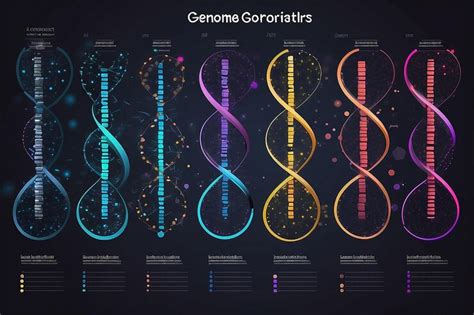 Dna 테스트 인포그래픽 유전자 염기서열 지도 염색체 아키텍처 및 유전적 배열 차트 추상 데이터 분자 구조 유전적 테스트 계통 계열 터 일러스트레이션 프리미엄 사진