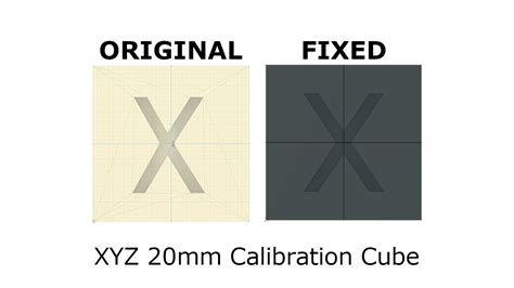 Fixed Xyz 20mm Calibration Cube By Biokeks Download Free Stl Model