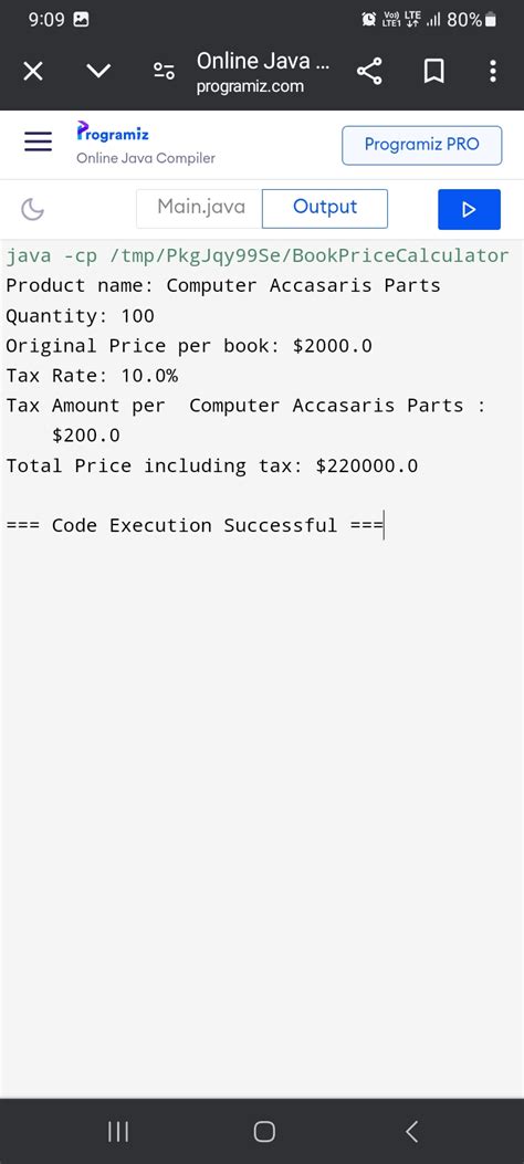 Product Calculation Using Java