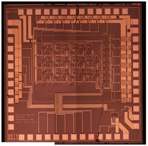 chip image of the 4 4 × bit array 2pascl multiplier using a 1 2 µm cmos