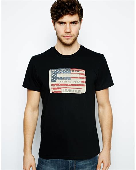 Ralph Lauren Denim Supply Ralph Lauren Tshirt With America Flag In