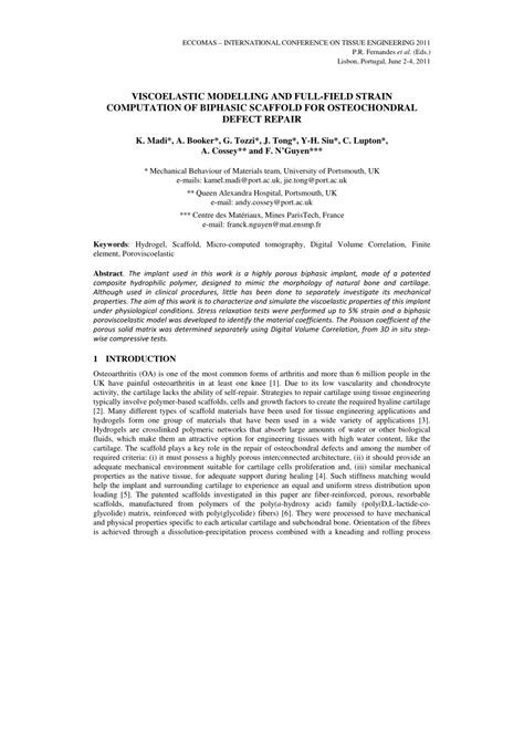 Pdf Viscoelastic Modelling And Full Field Strain Computation Of