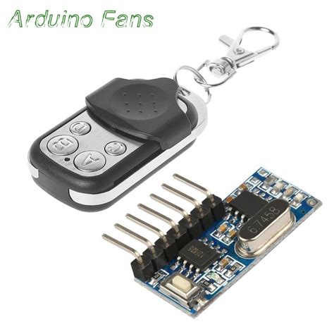 Universal 4 Buttons 433mhz 4ch Rf Wireless Remote Control Transmitter Receiver Set Arduino Fans