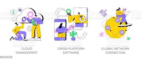 Global Communication Abstract Concept Vector Illustrations Stock Illustration Download Image