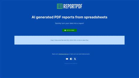 AI Powered PDF Report Generation From Spreadsheets ReportPDF Creati Ai