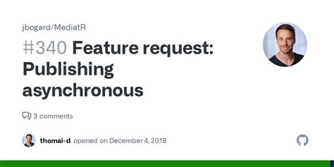 Feature Request Publishing Asynchronous Issue Jbogard MediatR GitHub