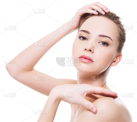 干净 自然美 人的脸部 女人 白色 分离着色 美 水平画幅 注视镜头 美人